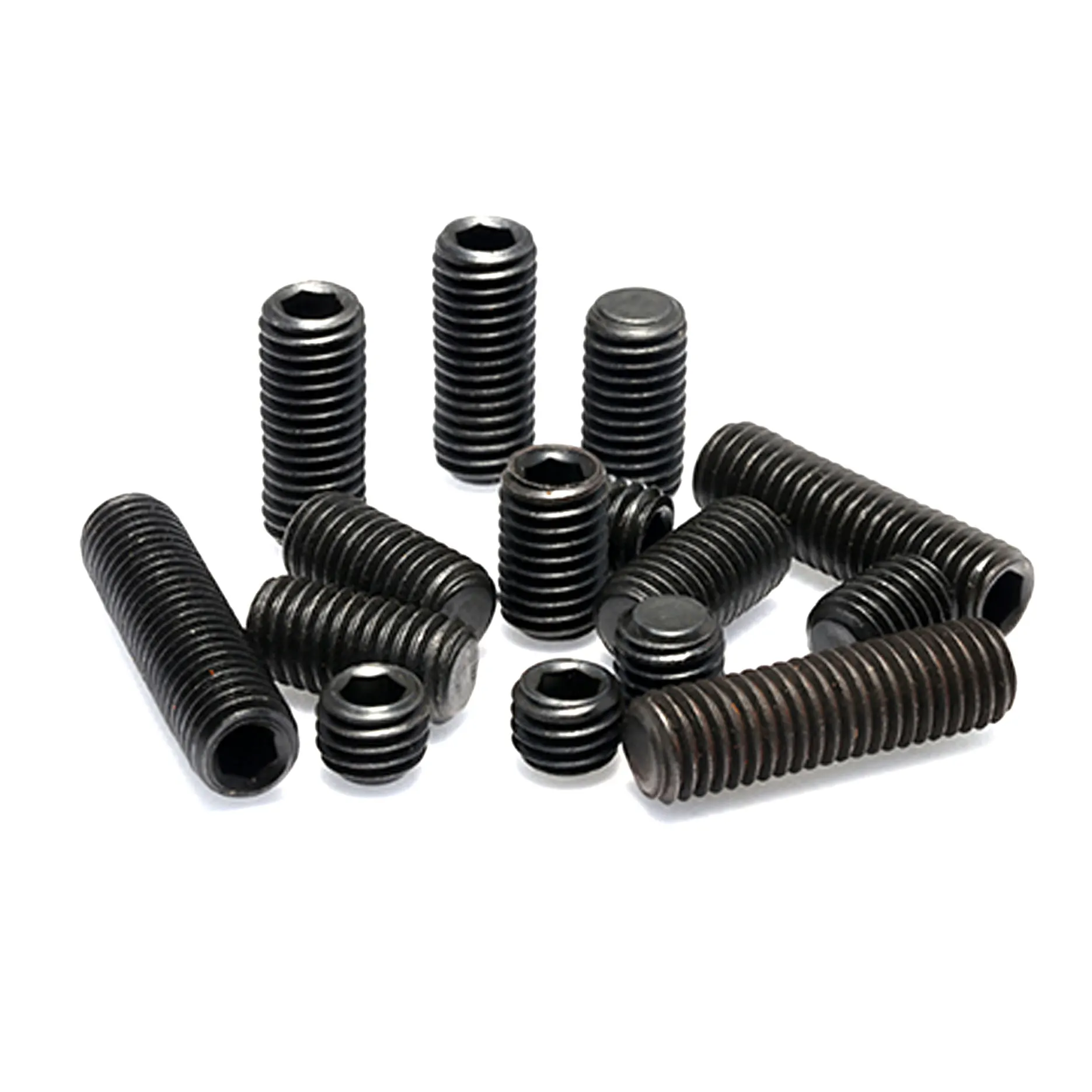 Din913 M2 M3 M4 M5 M6 M8 Headless Grub Screws Hexagon Socket Set Screws With Flat Point Hex Head ...