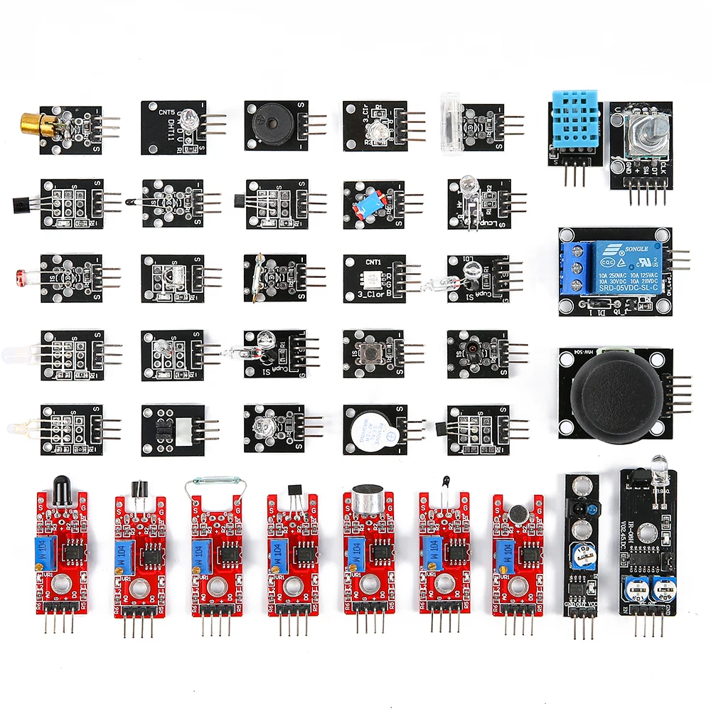 Robotlinking 37 Sensor Modules Kit With Tutorial Compatible With Arduino Ide Uno R3 Mega Nano 