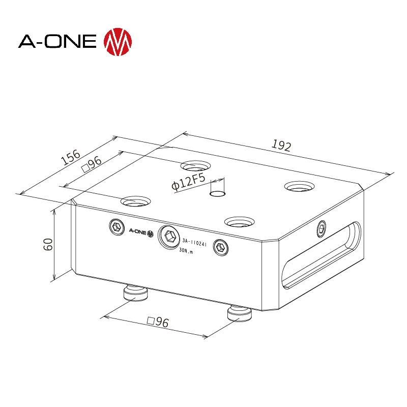 5th Axis CNC Zero Point Riser Quick Locking Plate 96mm