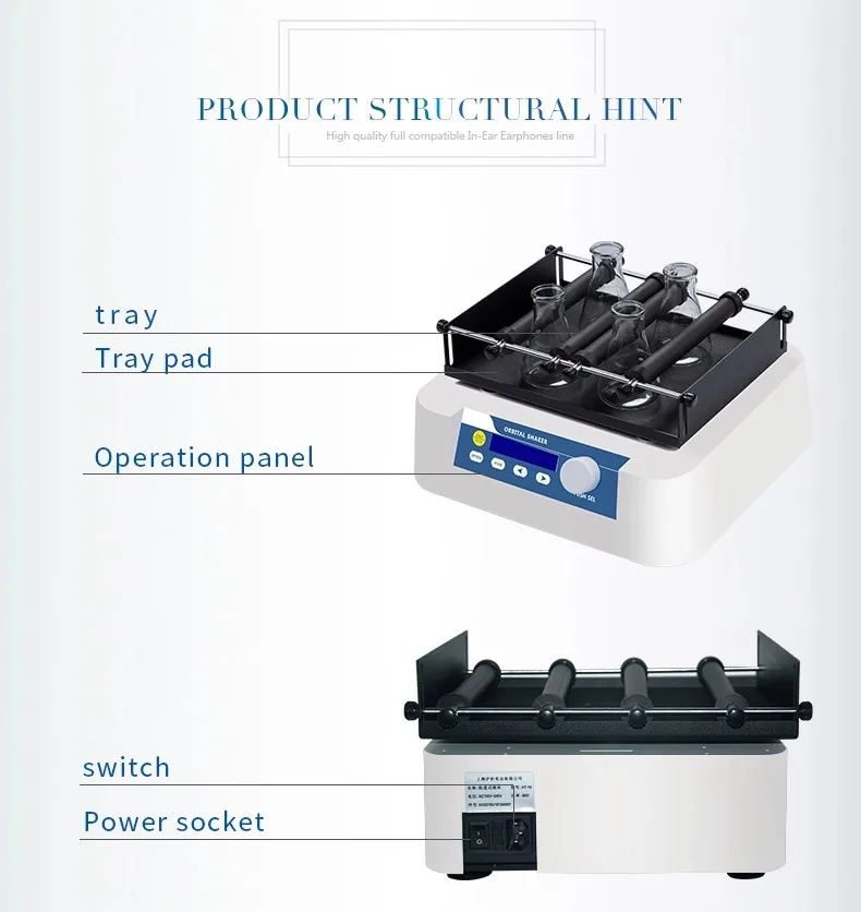 HAIJU LAB Benchtop 300rpm Digital Orbital Shaker for Labs