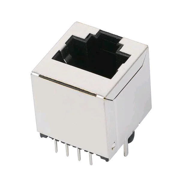Ethernet Single Port RJ 45 Socket - Vertical Modular Female PCB Jack