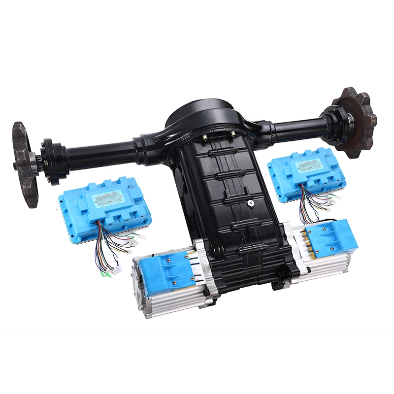 DATAI 60v 5000w PMSM motor and controller and rear axle Electric drive kit for Crawler lifting ...