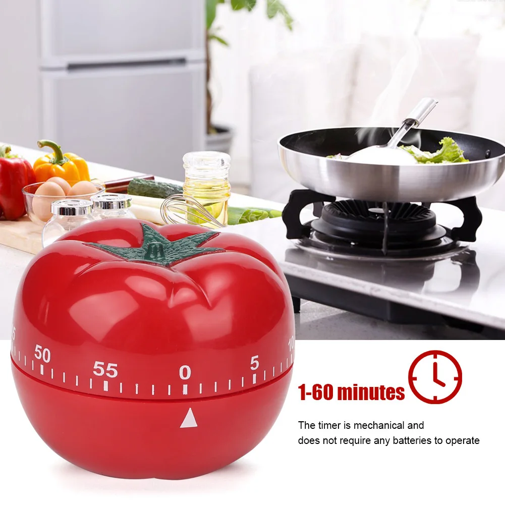 Time Reminder Mechanical Countdown Pomodoro Tomato Kitchen Timer With ...