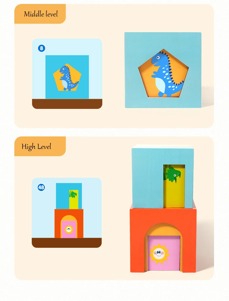 5 Activity Stackers Number Blocks & Counting Nesting Boxes Puzzle Games ...