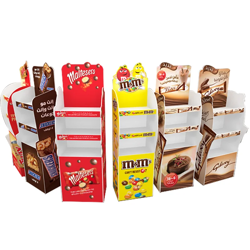 Customized Light Duty Cardboard Display Stands for Supermarkets