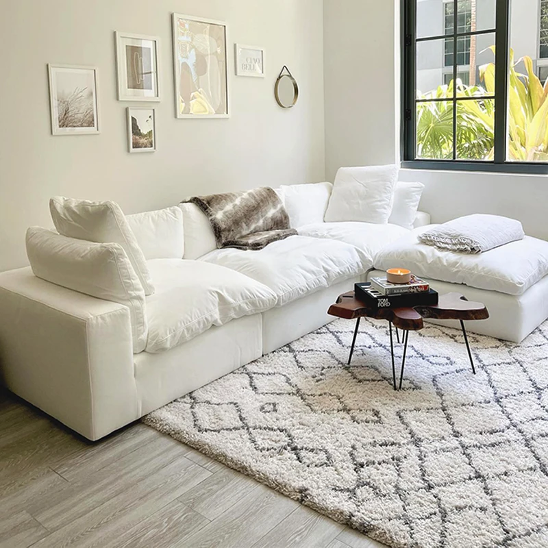 Modular Corner Couch - Modern Fabric Sofa Set for Living Room