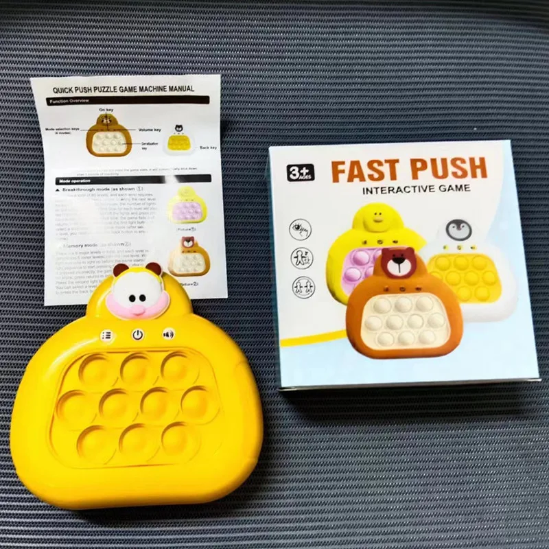 Rapid Push Puzzle Game Machine Pop Fidget Light-up Squeeze Pop Sensory ...