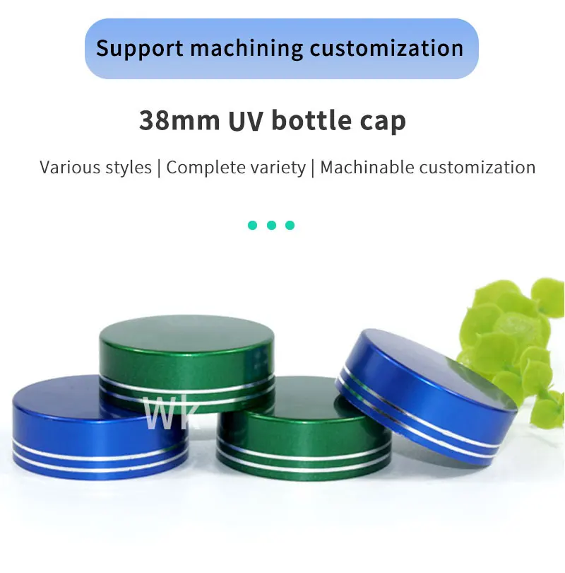 custom color UV coating 38mm plastic screw cap for plastic supplement ...