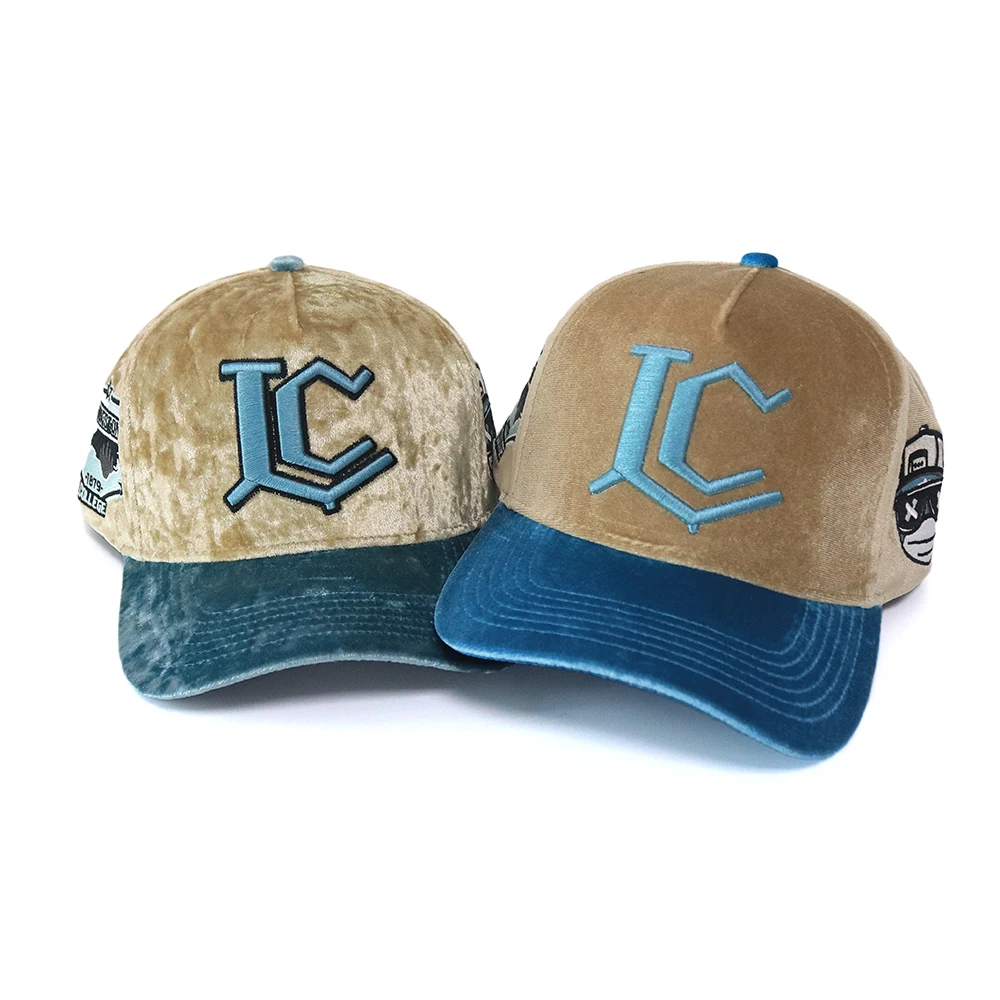 Shop Our New Arrival Velvet Baseball Caps with Custom Embroidery