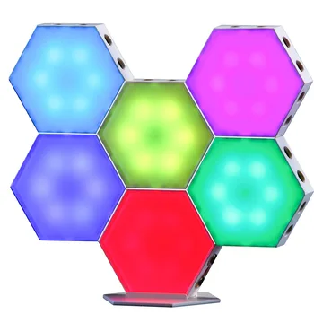 Rgb Hexagonal Light,6 Pack Honeycomb Modular Quantum Light Hexagonal ...