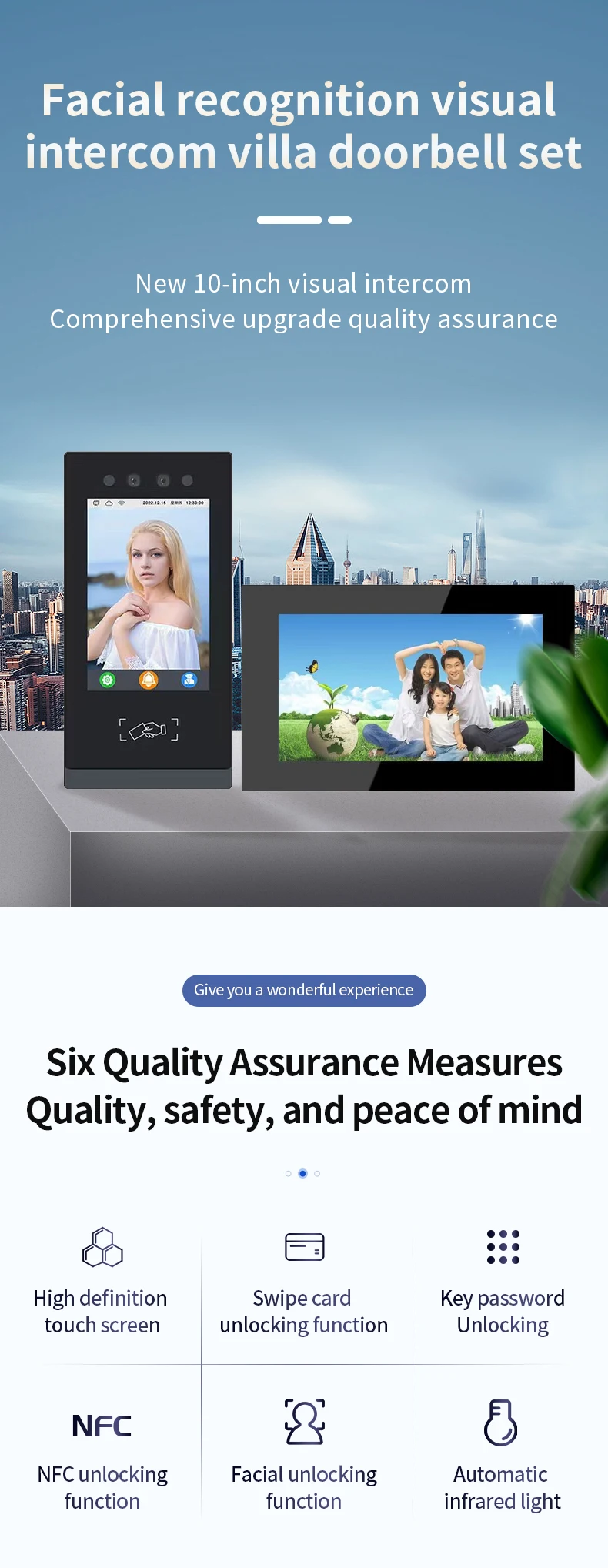 810s Facial Recognition Visual Intercom Doorbell Access Control System 7 Inch Lcd - Buy Face ...