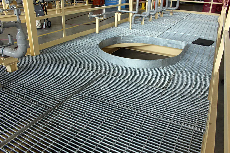 Hdg Galvanized Steel Grating With Kickplates & Cut-outs - Buy ...