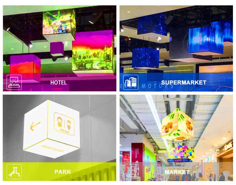 3d Led Display P2.5/p3/p3.91/p4 Magic Box Cube Led Screen 4 Sided 5 ...