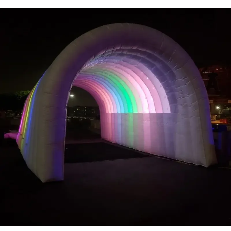 Customized Giant Advertising LED Light Inflatable Sport Tunnel Tent for ...