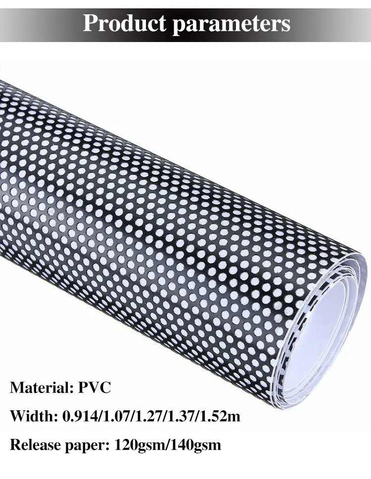 Black One Way Vision Vinyl Privacy Window Film For Inkjet Printing - Oem