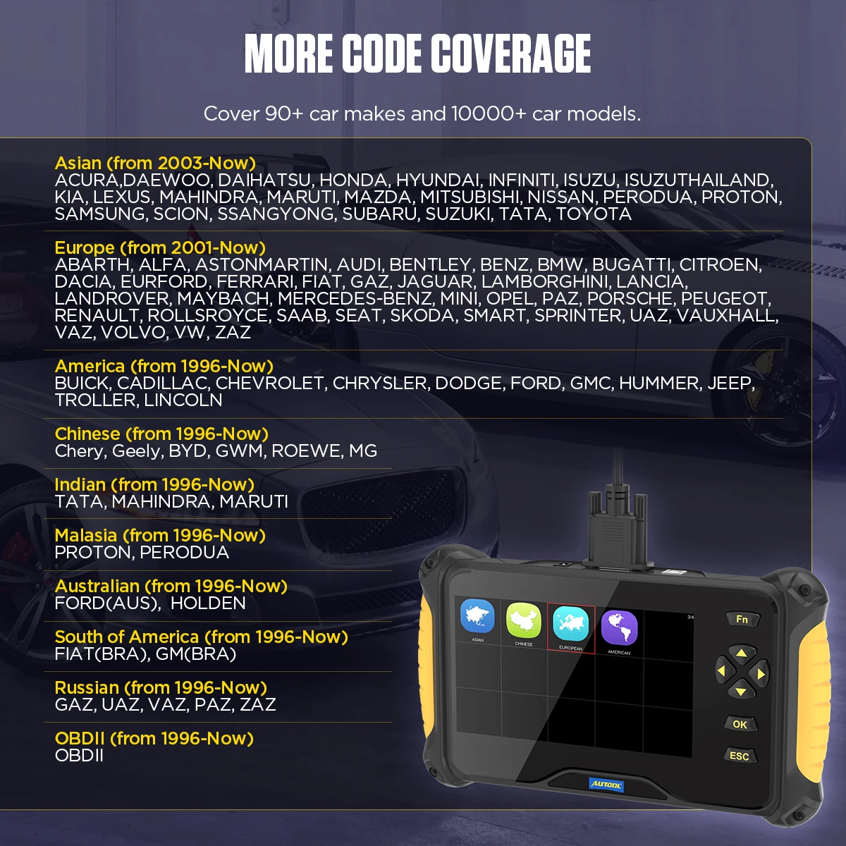 Autool Universal Car Diagnostic Tool - Replace Launch