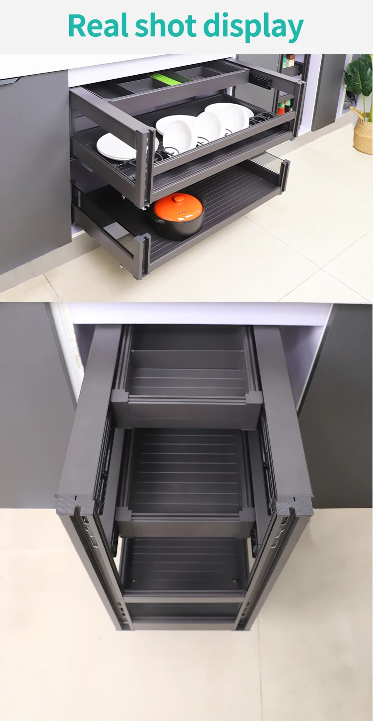 Cabinet Organizer Drawer 2 Tier Under Sink Kitchen Pull Out Basket - Buy Pull Out Basket,Cabinet ...