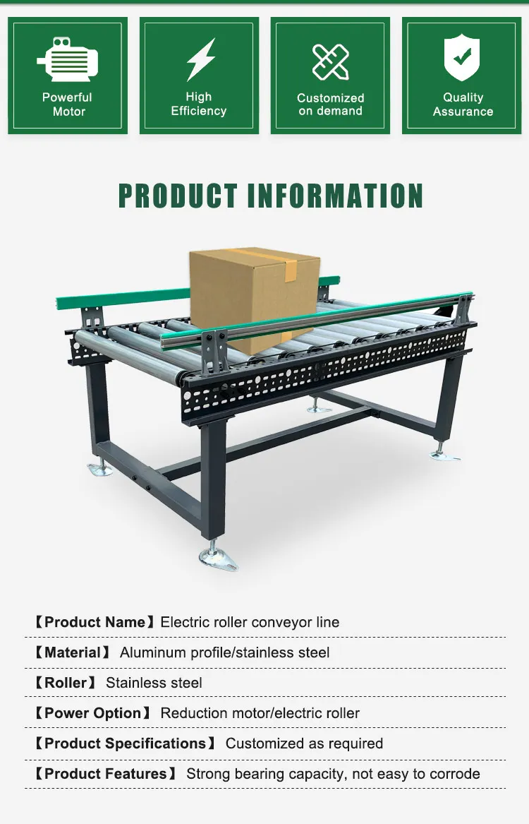 Motorized Automated Conveyor Guide Rail Pallet Roller Conveyor ...