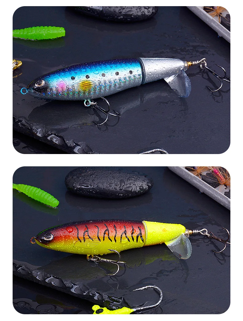 DN 11cm 15g Floating Whopper Popper Fishing Lure Top Water Whopper ...