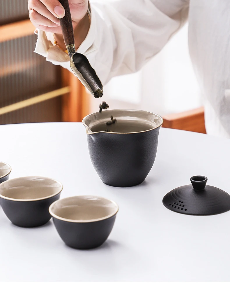 Portable Travel Tea Set With Bag Ceramic Chinese Kungfu Tea Set - Buy ...