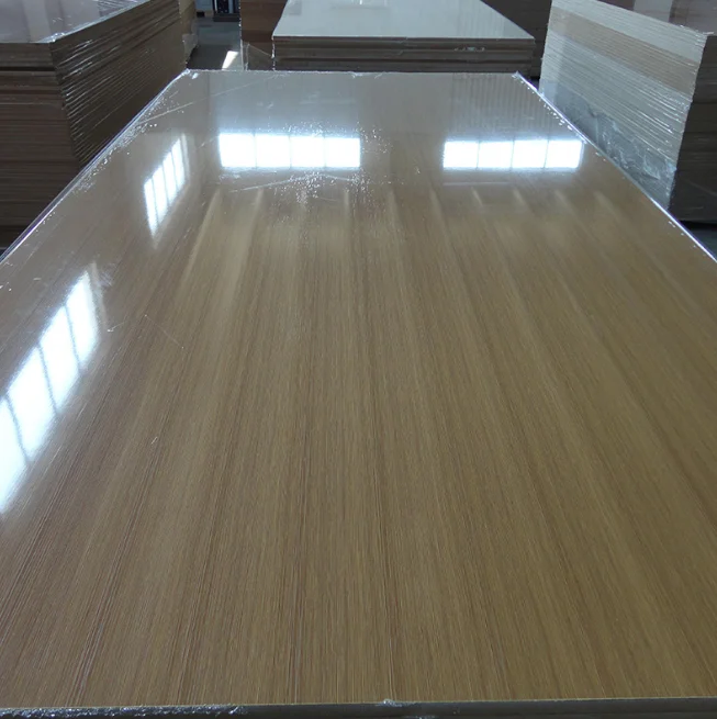High Gloss White Melamine Board - 18mm MDF for Furniture