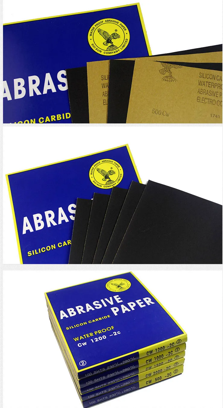 Premium Eagle Wet and Dry Silicon Carbide Sandpaper Abrasive Waterproof ...