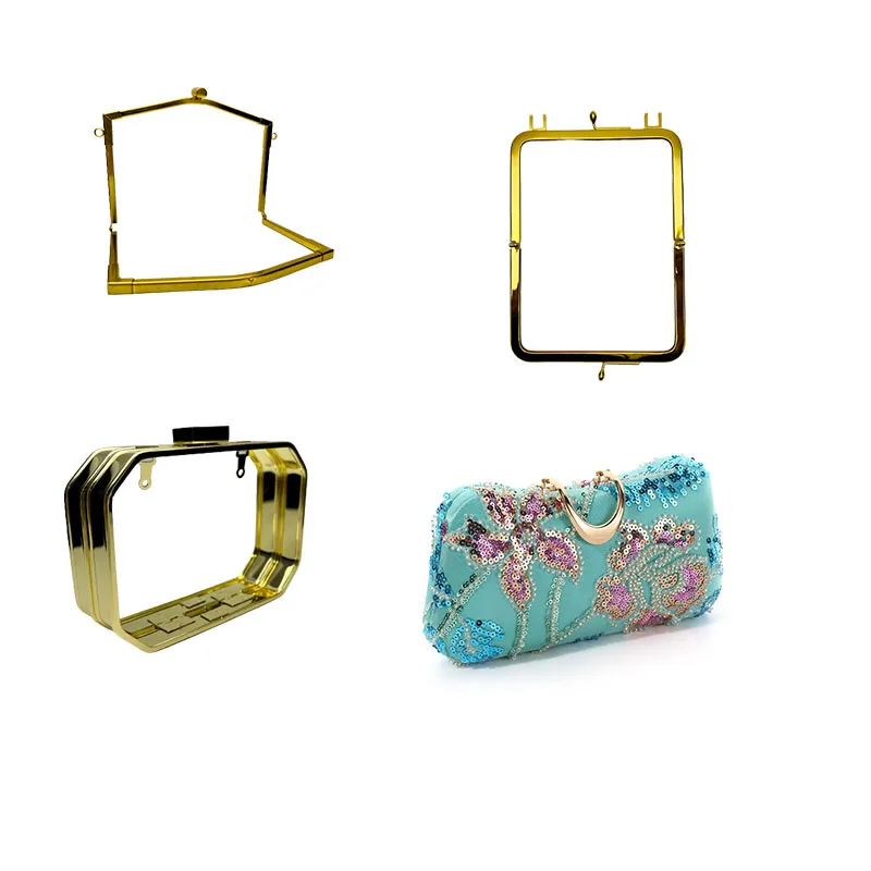 Metal Purse Frame Making Box Cover Clutch Bags Coin Shell Clutch Frame ...