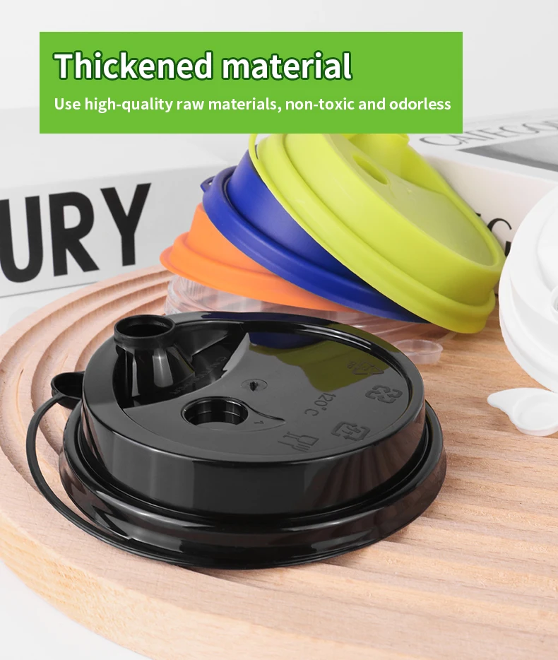 Cundao Take Away Disposable Recyclable Hard Plastic Paper Cups Covers ...