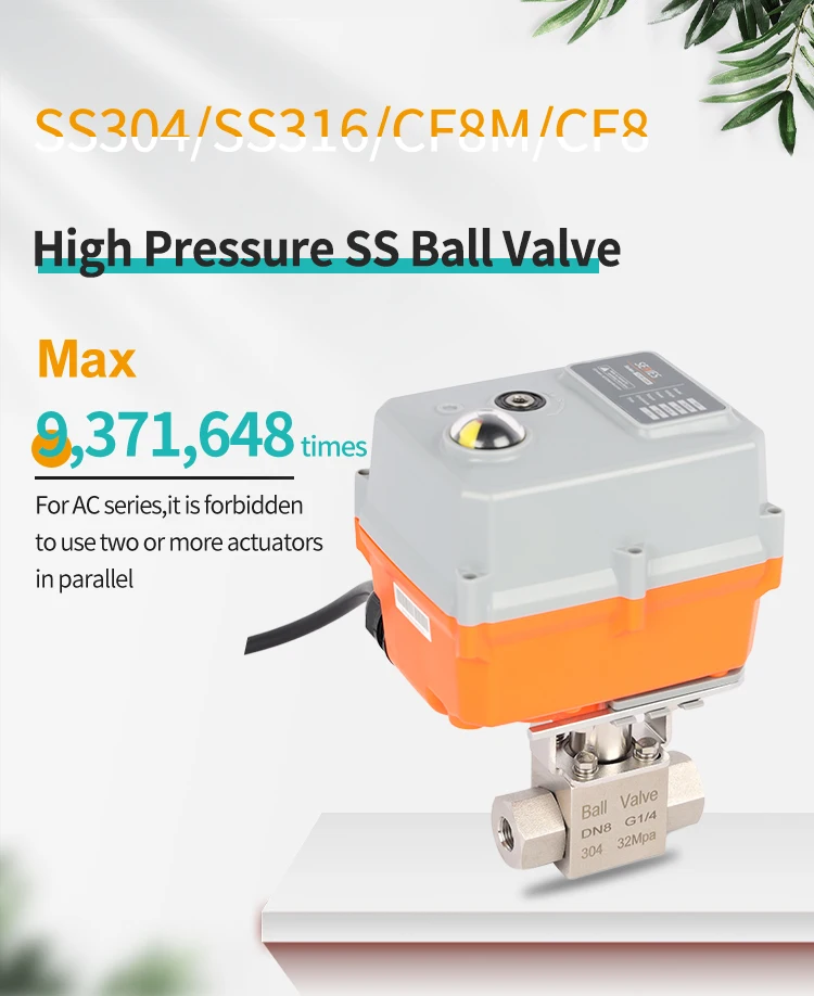 High Pressure Electric Motor Operated Proportional Control Ball Valve ...