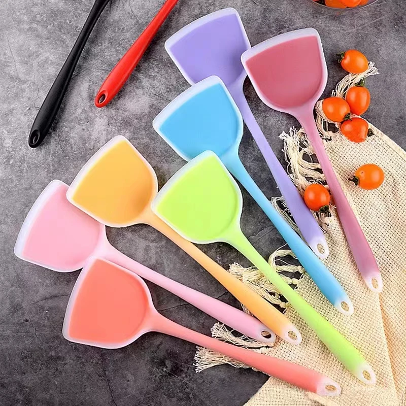 Food Grade Translucent Silicone Spatula Cooking Spoon Shovel Non Stick ...