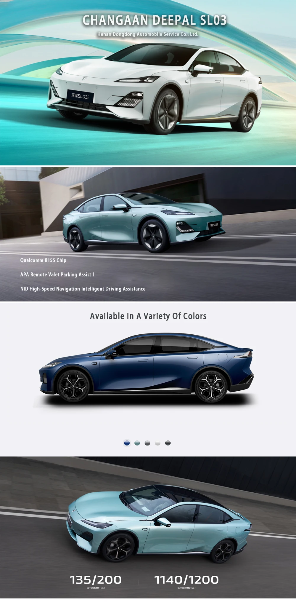 2024 Shenlan Changan Sl03 Deepal Dark Blue Automobile Hybrid 705 Pure High Speed Ev Electric ...