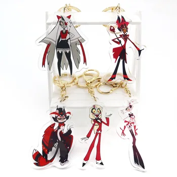 5 Styles Hazbin Hotel Charlie Morningstar Vaggie Acrylic Keychain Alloy ...