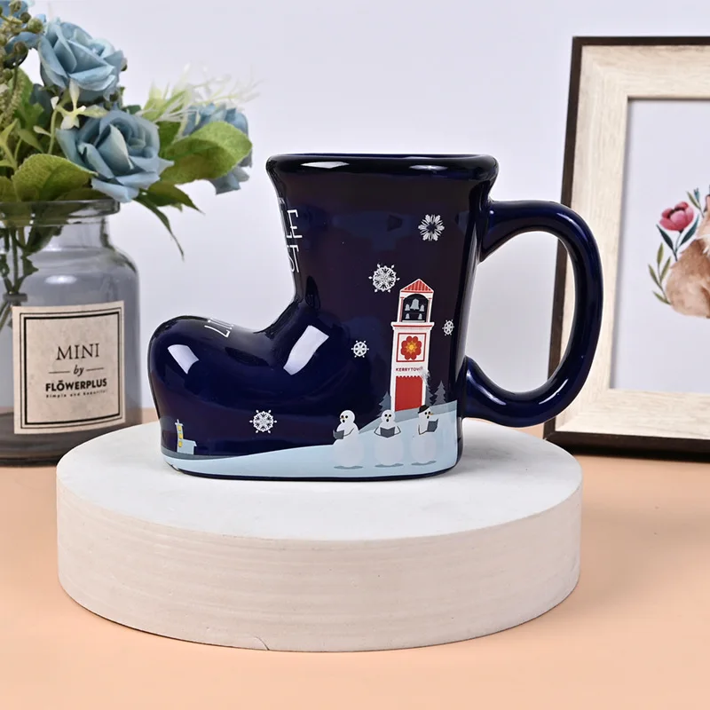 Ceramic Christmas Boot Shape Beer Cup Ceramic Boots Mug| Alibaba.com