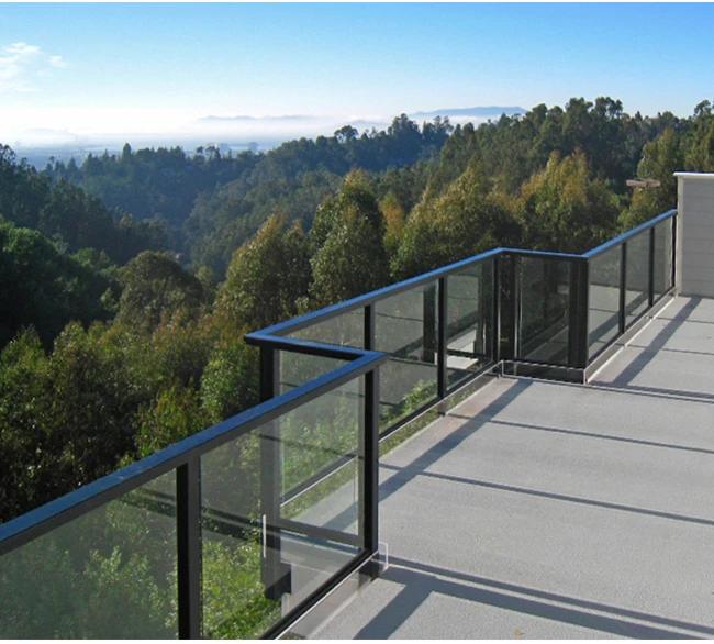 42 Inch Aluminum Deck Railing Glass Panels Balustrade Design Aluminum ...