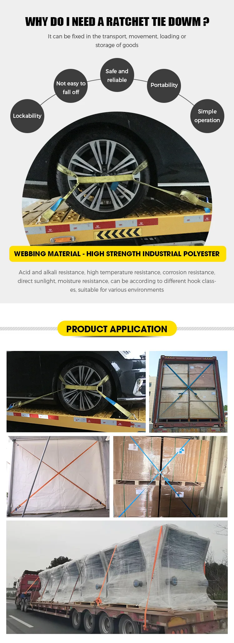 Adjustable Rope Ratchet Tie Down Ratchet Strap Tension Belt Cargo Strap ...