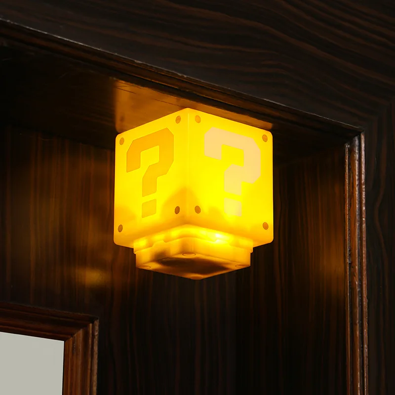 Mario Question Night Light - Warm White LED Charging Light