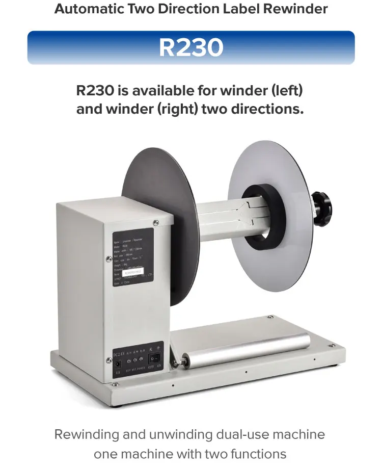 230mm Automatic Thermal Label Printer Rewinder And Unwinder Machine ...