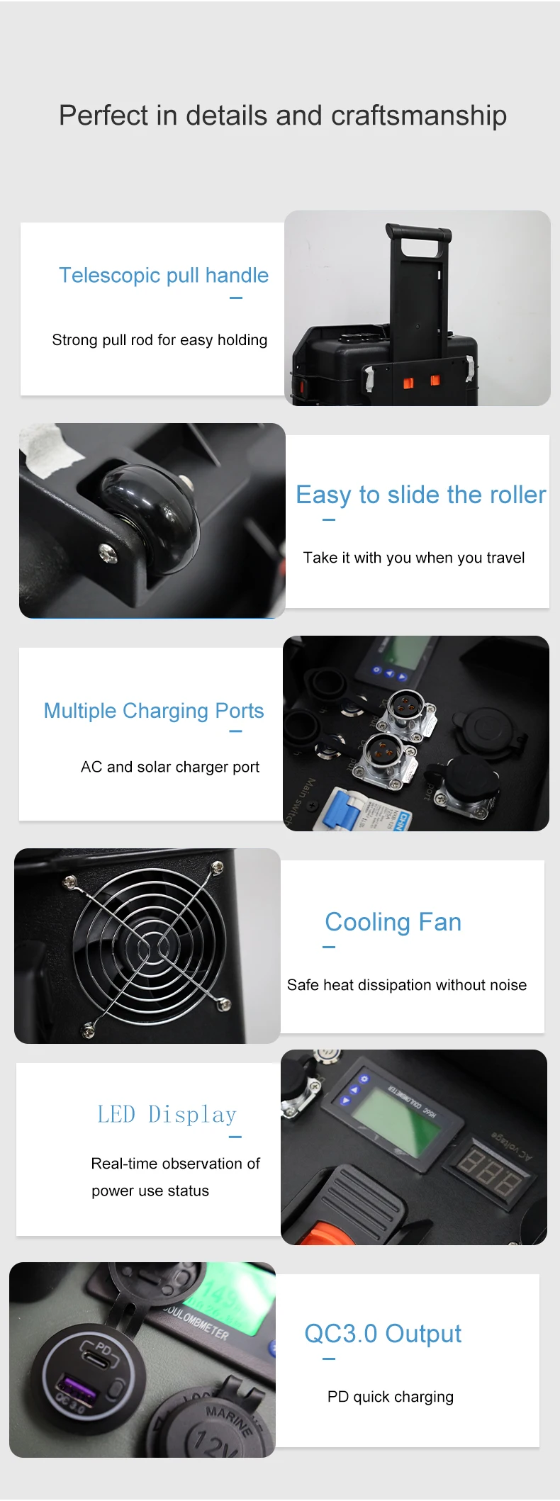 Portable Power Stations - Reliable 110V 220V Lifepo4 Batteries