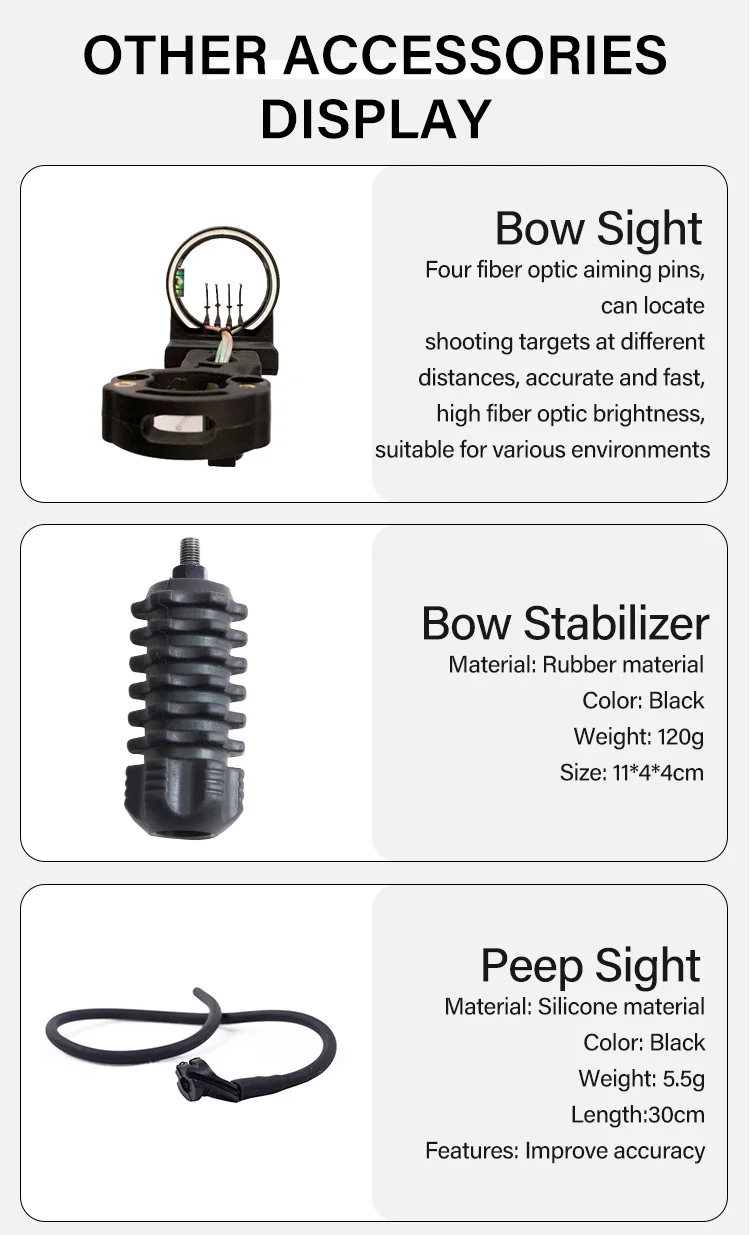 Spg Compound Bow Archery Hunting Bows And Arrow Set Stabilizer Sight ...