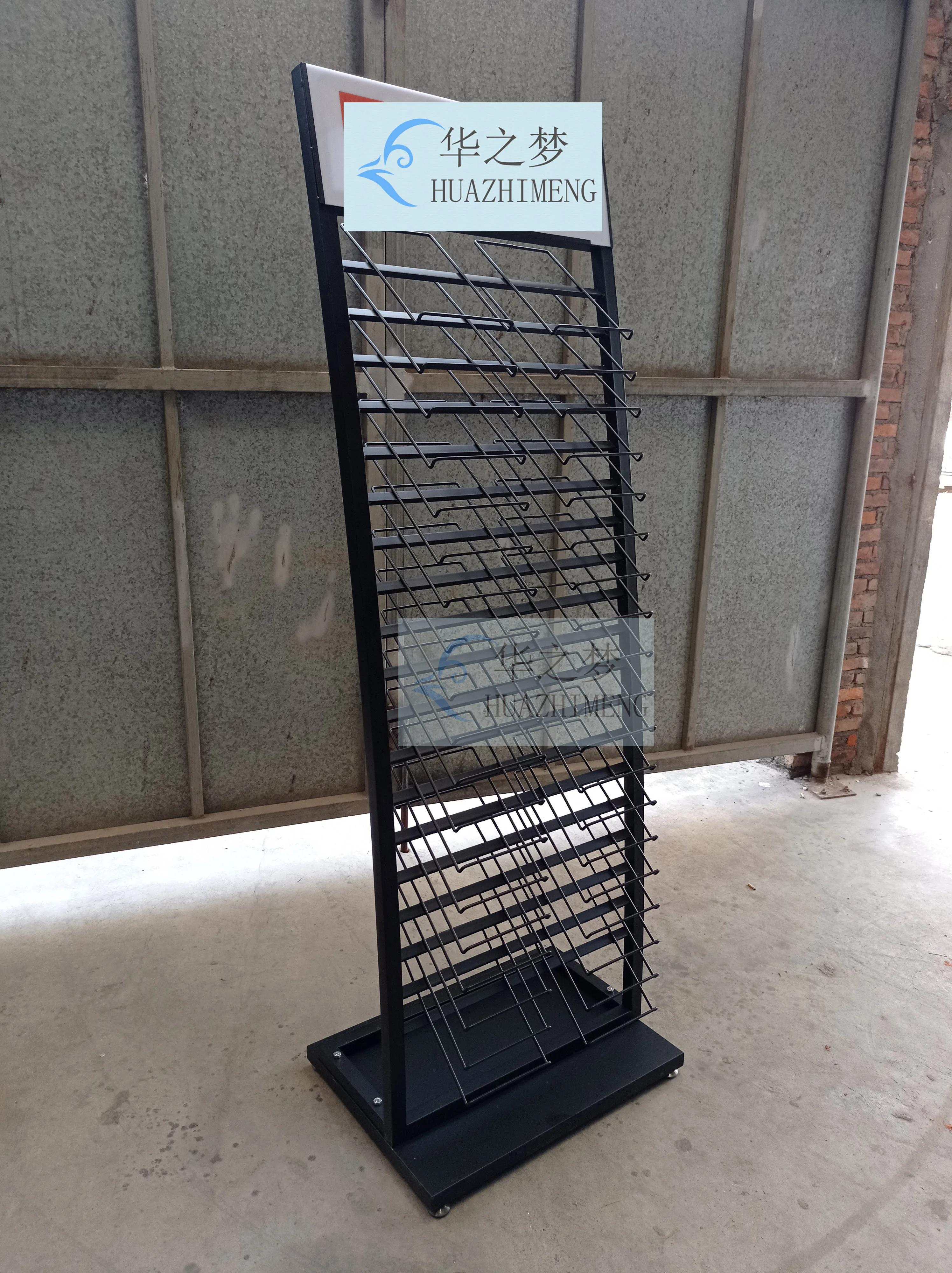 Foshan Durable Free-standing Porcelain Quartz Tile Display Rack Ceramic ...