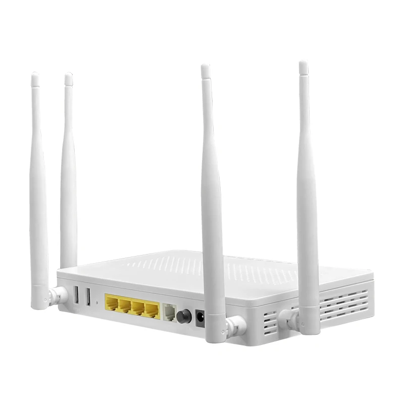Brand New Ftth Ont Modem 1ge+3fe+voip+wifi 2.4g/5g 4 Antenna Gpon Ont ...