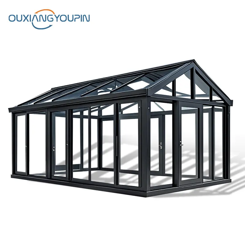 Glass Houses Outdoor Sunroom Waterproof Hurricane Proof Aluminum Systems Glass House Winter ...