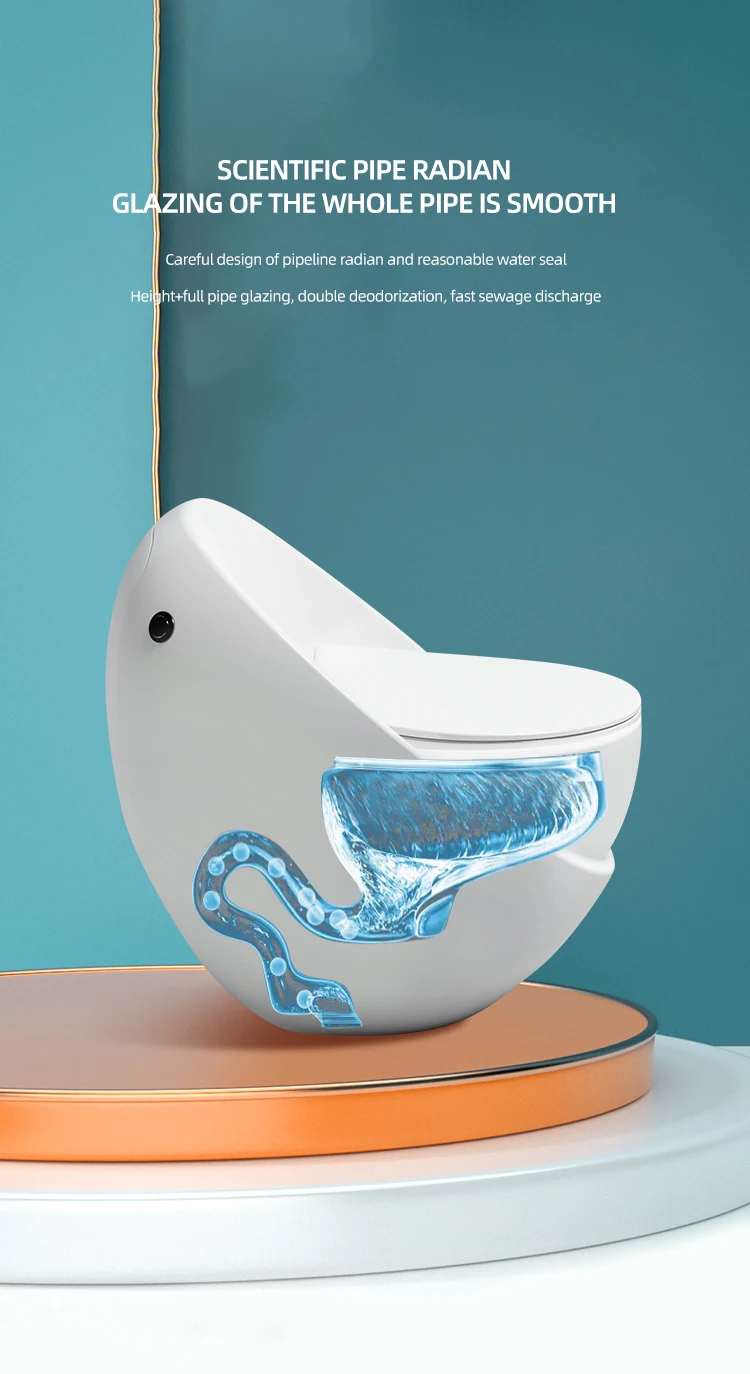 European Round Egg Shaped Toilet - Matte Color Ceramic