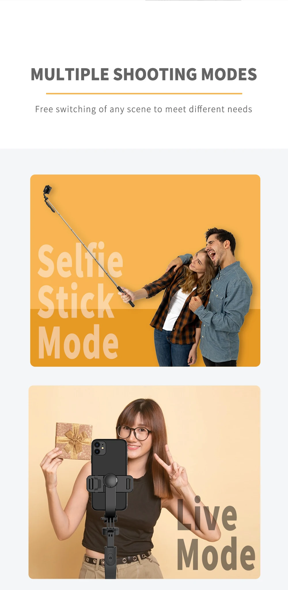 Handheld 360 Degree Flexible Sports Camera Monopod Stand Mobile Phone ...