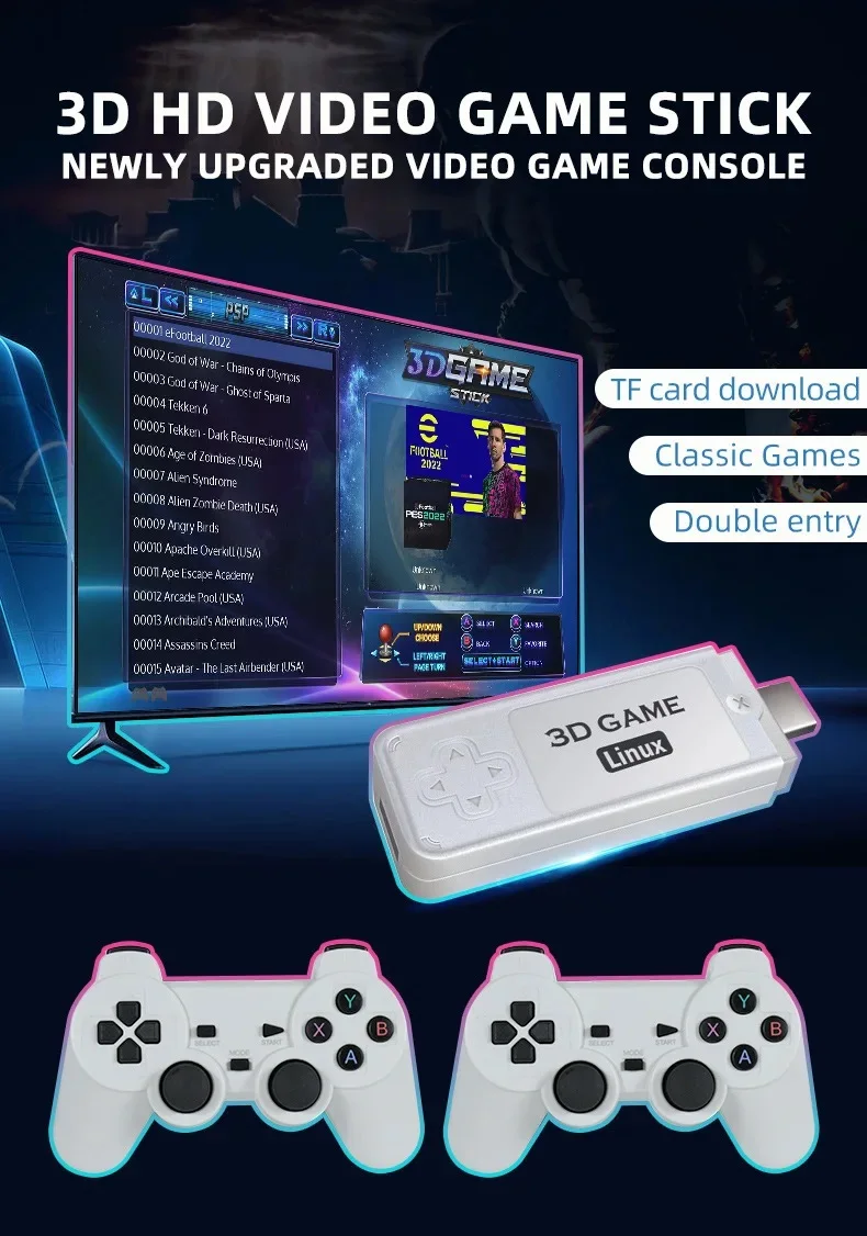 Y6 Game Stick 4K Output - Retro Video Game Console with 64GB