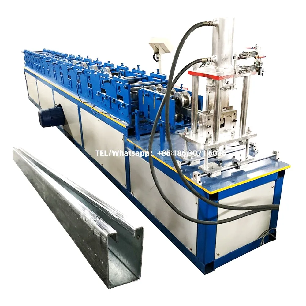 Shutter Door C Channel U Profile Guide Rail Roll Forming Machine ...