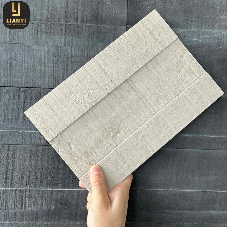 Beige Wood Grain Series Concrete Precast Board Natural Cement Outdoor ...