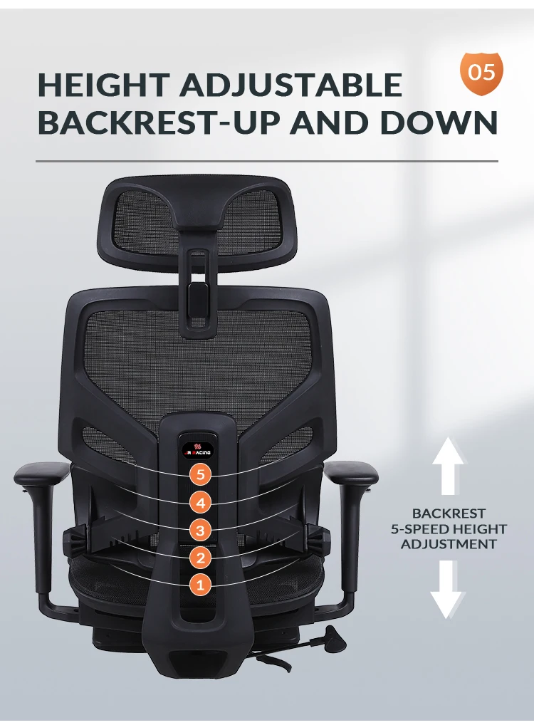 Ergonomic Ceo Executive Mesh Chair with Footrest & Support