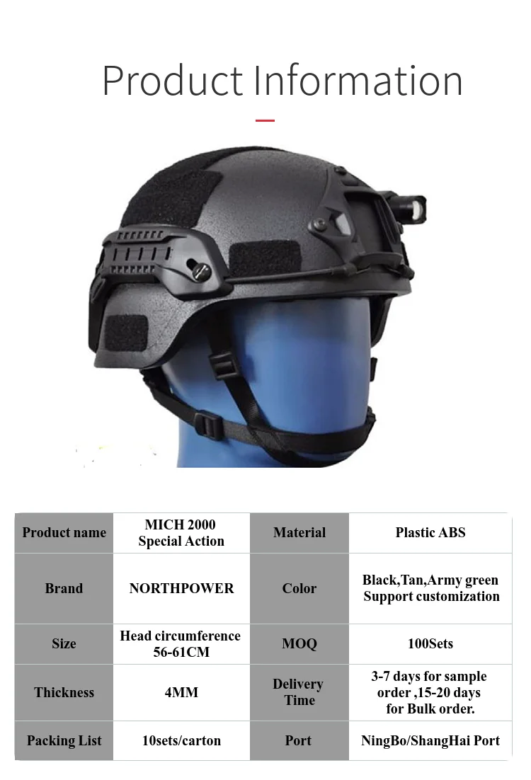 Mich 2001 Action Version Tactical Helmet With Nvg Mount And Side Rails ...