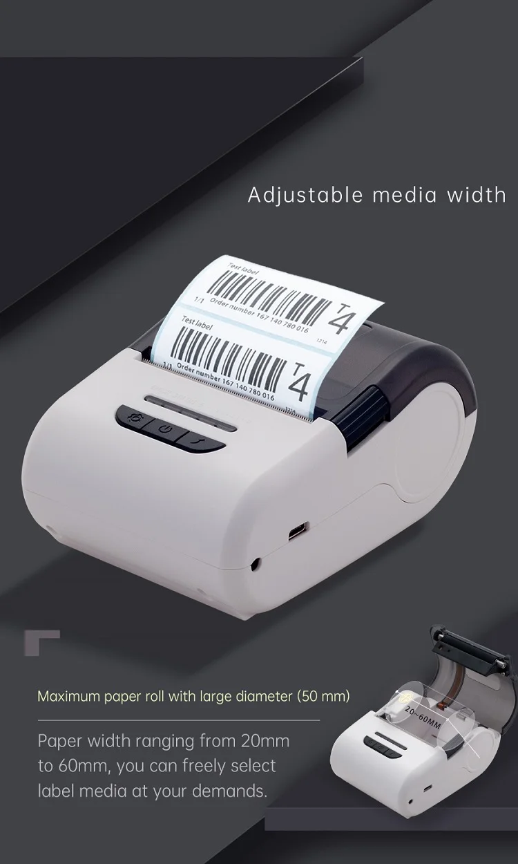 Winpal Low Price 2in1 Portable Receipt Printer Shipping Label Printer ...